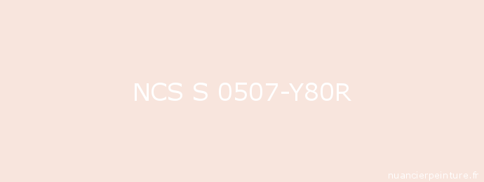 S 0507-Y80R : Couleur NCS S 0507-Y80R | NuancierPeinture.fr S 0507-Y80R : Couleur NCS S 0507-Y80R | NuancierPeinture.fr