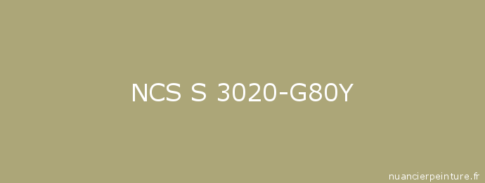 S 3020-G80Y : Couleur NCS S 3020-G80Y | NuancierPeinture.fr S 3020-G80Y : Couleur NCS S 3020-G80Y | NuancierPeinture.fr