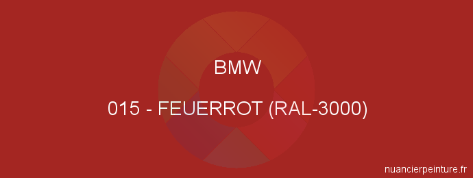 015 Feuerrot (ral-3000) pour carrosserie Bmw | NuancierPeinture.fr