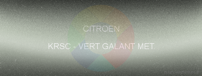KRSC Vert Galant Met. pour carrosserie Citroen | NuancierPeinture.fr