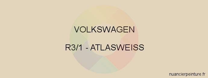 R3/1 Atlasweiss pour carrosserie Volkswagen | NuancierPeinture.fr